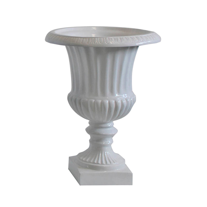 Vaso romano bianco medio - LUXURY NOLEGGIO